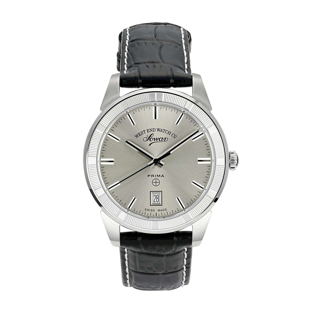 DARYA - RHODIUM DIAL W/ LEATHER STRAP