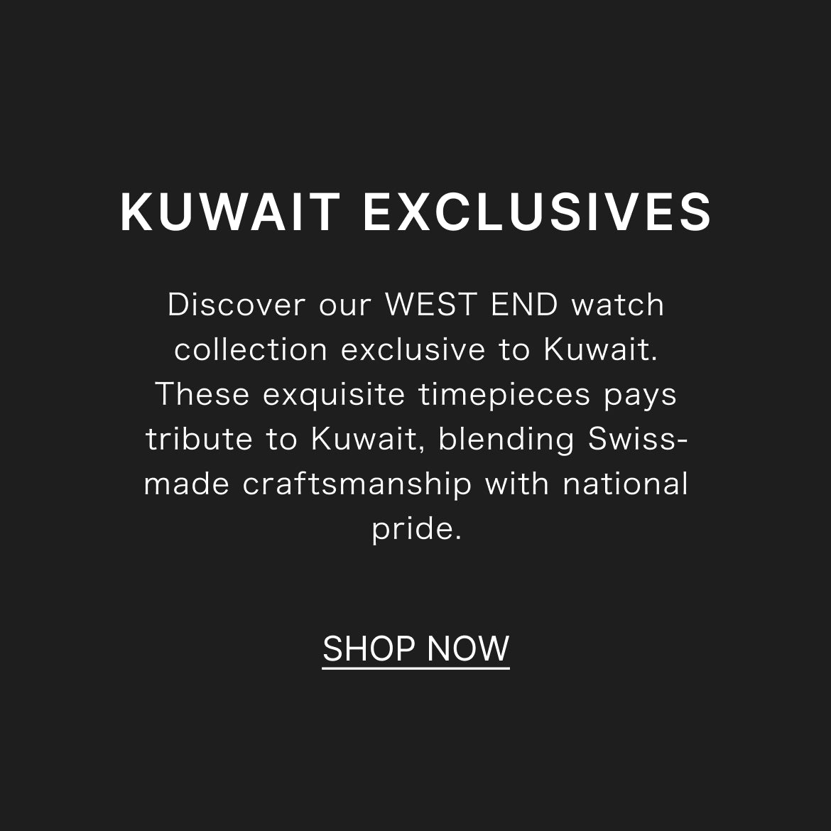 West End Watch Co by Yacob Behbehani Sons Company